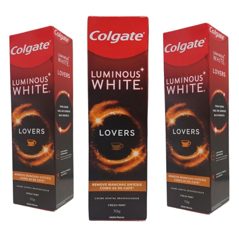 Novo Creme Dental Colgate Lovers Manchas de Café Kit Com 3 Unidades de ...