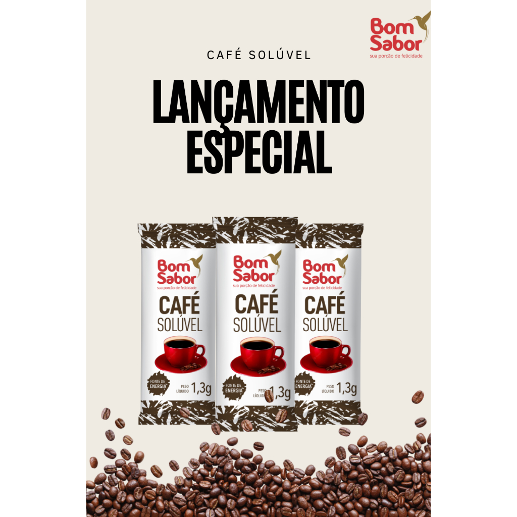 Café Sache solúvel 1,3gr Bom Sabor caixa com 20 unidades | Shopee Brasil