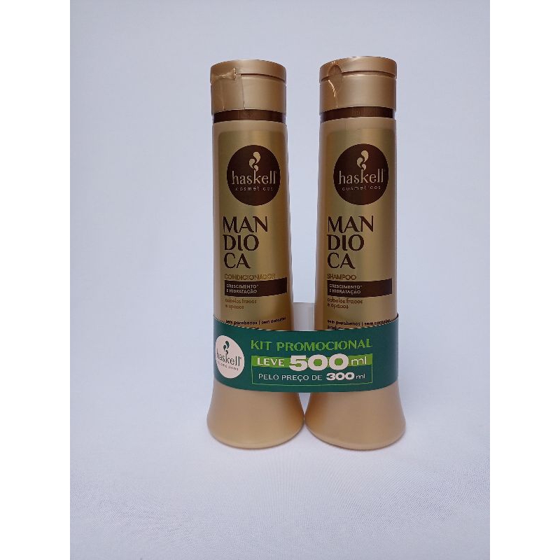 Kit Shampoo e Condicionador Mandioca Haskell 500ml | Shopee Brasil