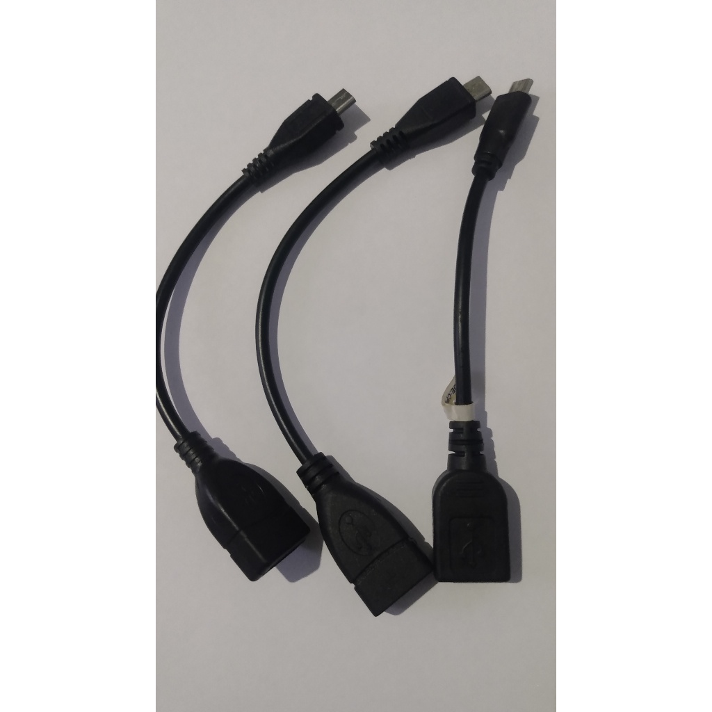 Cabo Adaptador Micro USB Para USB Fêmea (kit com 3 unidades) | Shopee ...