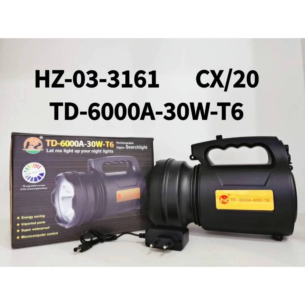 Lanterna Holofote Super Potente Led 30w Td 6000a T6 | Shopee Brasil