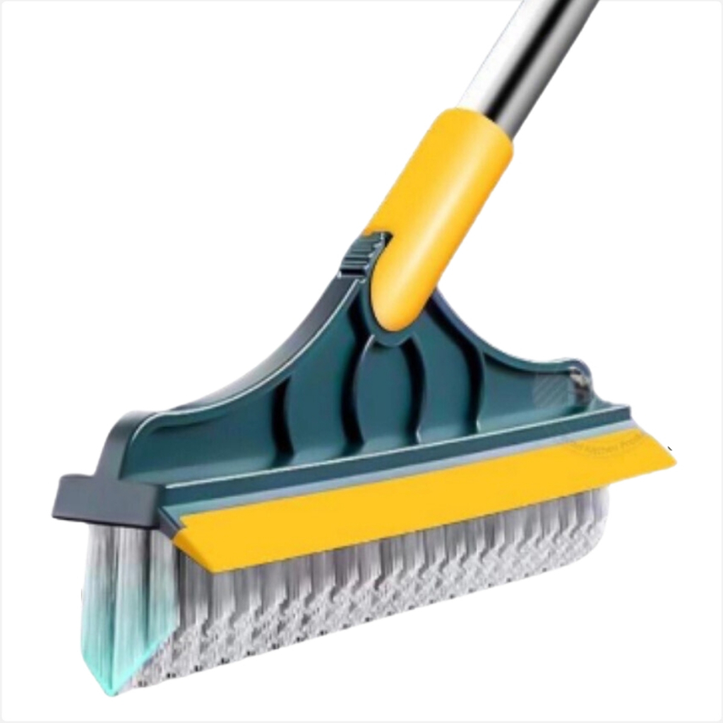 Escova de Limpeza Esfregão 2 Em 1 vassoura rodo chão cozinha Banheiro ...