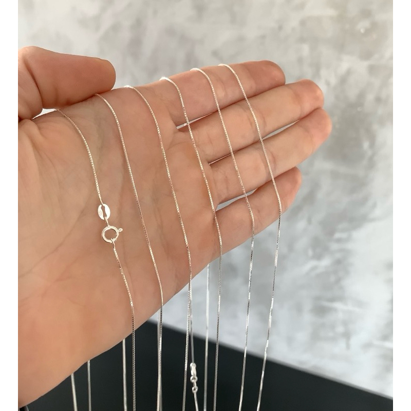 Colar Prata 925 - 40 cm 45 cm 50 cm 60 cm Veneziana Legítima - Corrente Feminino & Masculino ...