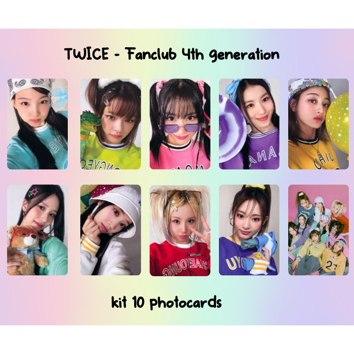 TWICE Kit fanmade - Kit photocards FANCLUB 4TH GENERATION e ONCE AGAIN - Nayeon - Jeongyeon ...