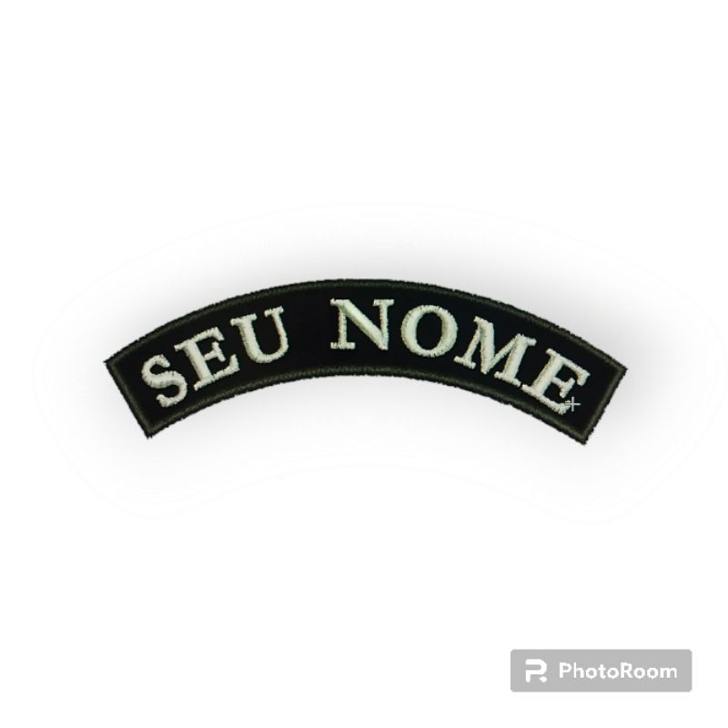 Patch / tarja bordado meia lua com nome | Shopee Brasil