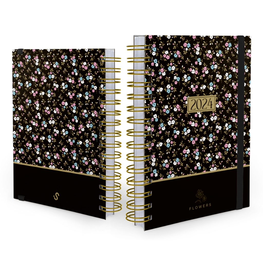 Agenda Plus 2024 Capa Dura Flower Field Cores | Shopee Brasil