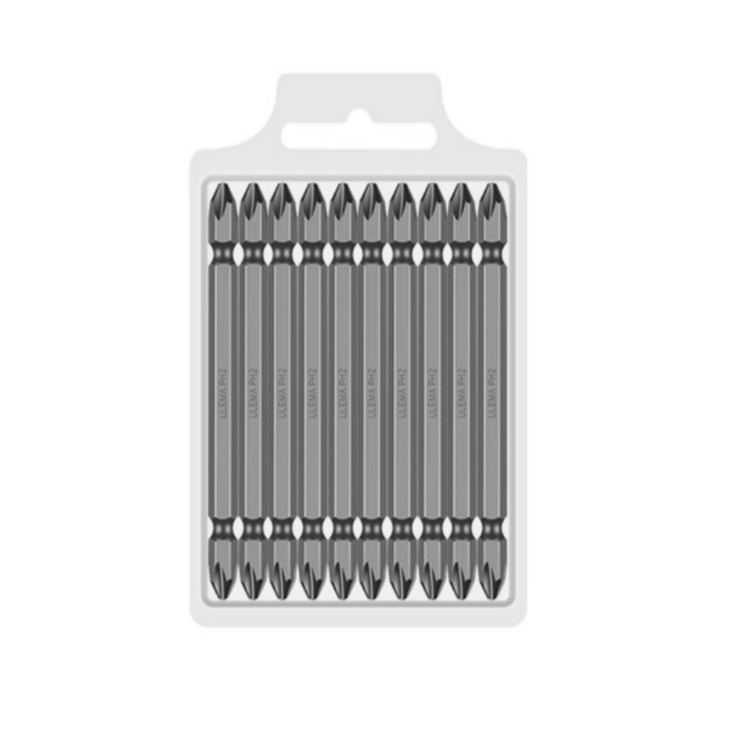 Kit 10 Peças Bits Ponteira Dupla Philips 100mm Aço Vanádio Imantado Ph2 ...