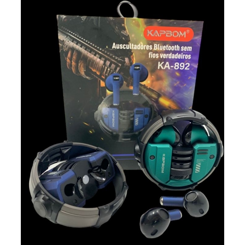 Fone Auscultadores Bluetooth Estrutura de metal Kapbom KA-892 | Shopee Brasil
