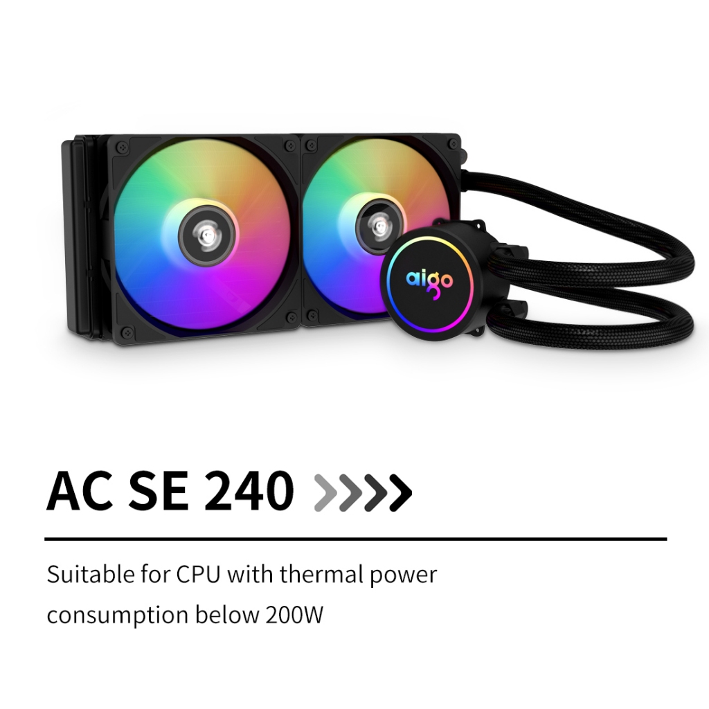 Water Cooler 240mm (2 Fans) Aigo RGB | Shopee Brasil