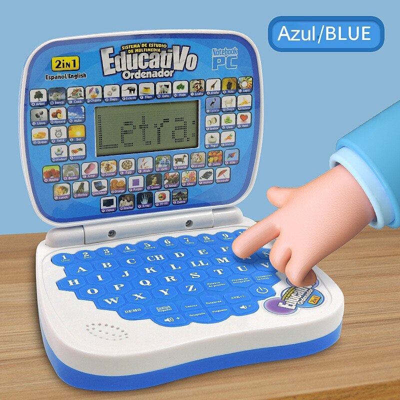 Laptop Infantil Menino Menina Educativo - C/ Mouse 2 em 1 Inglês e ...