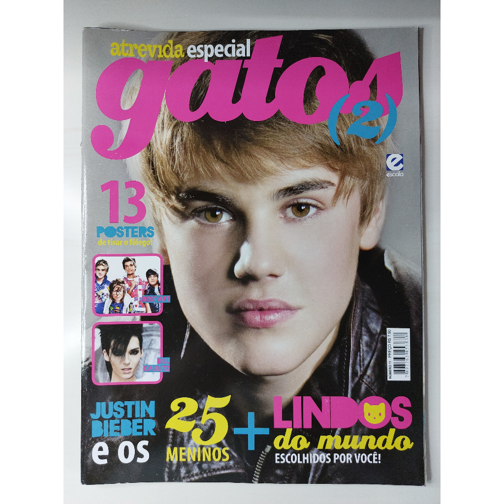 Revista Atrevida Especial Gatos (2) nº 11 Justin Bieber Tokio Hotel ...