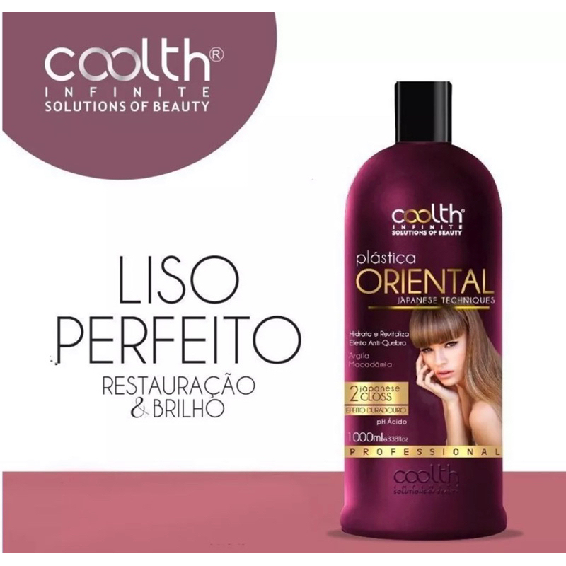 Escova Progressiva Plástica Oriental Coolth Liso Perfeito 1L SEM FORMOL ...