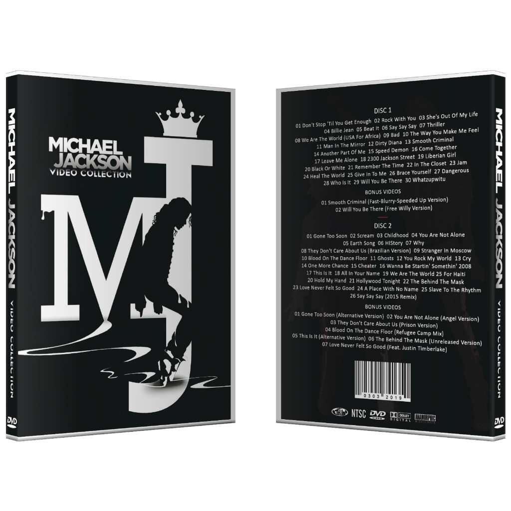DVD MICHAEL JACKSON - VIDEO COLLECTION (fan made) | Shopee Brasil
