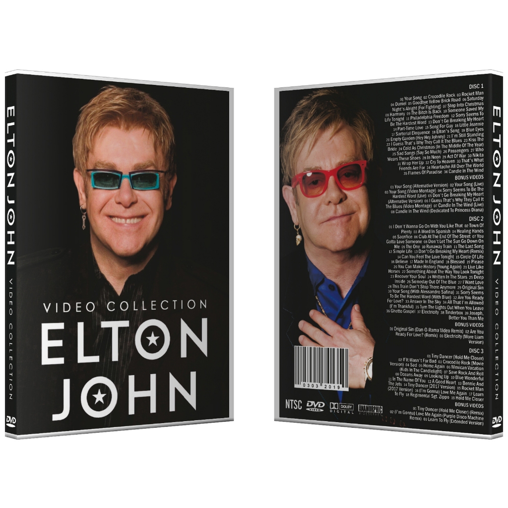 DVD ELTON JOHN - VIDEO COLLECTION (fan made) | Shopee Brasil