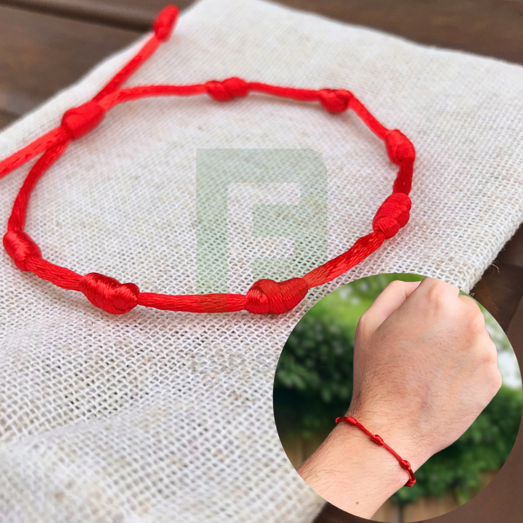 Pulseira Vermelha Kabbalah 7 Nós Proteção Espiritual Mal Olhado Sorte ...