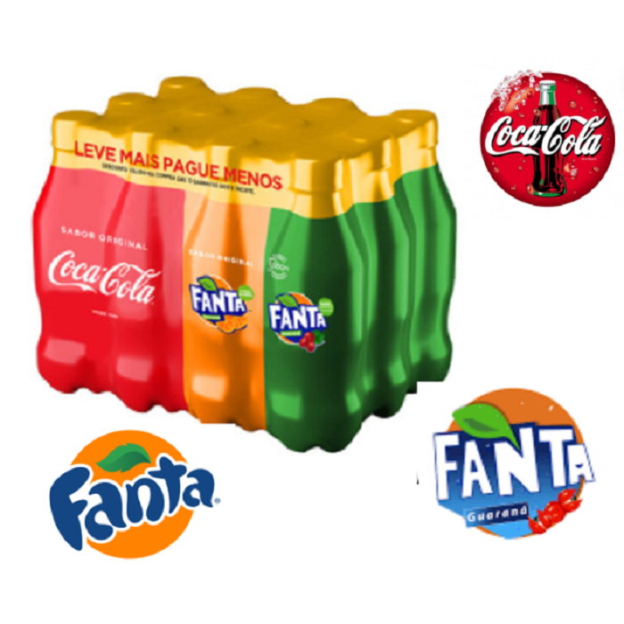 Fardo Coca-Cola Fanta Guarana 12x 200ml Monte seu kit Garrafas ...