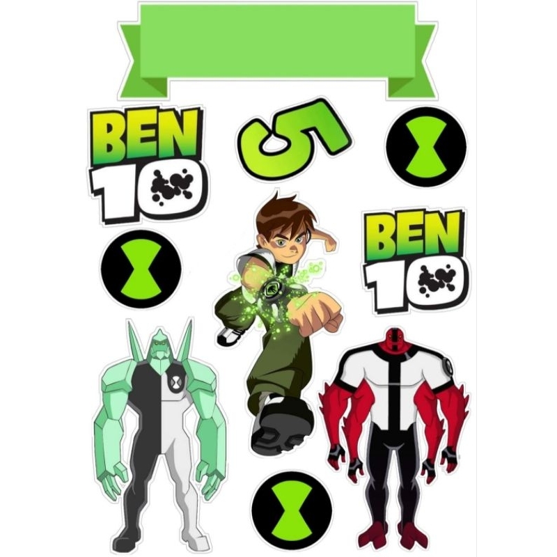 Topo de bolo BEN 10, Topper de bolo e decoração de festa Ben 10 ...
