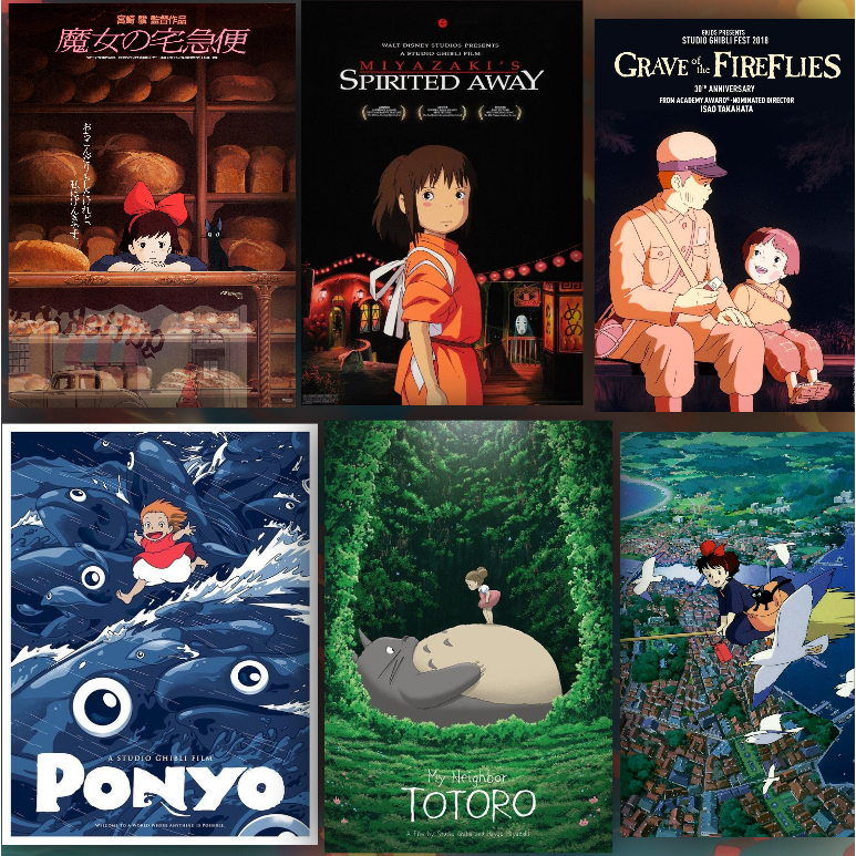 Poster Filmes studio Ghibli mononoke ponyo O Serviço de Entregas da ...