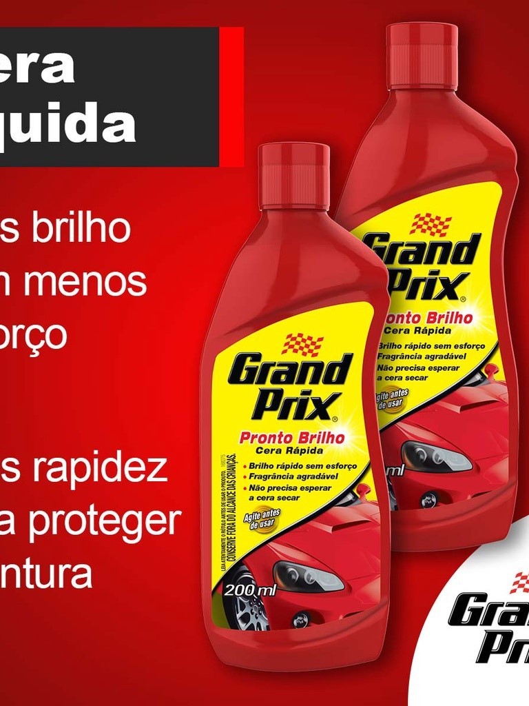 Cera Liquida Grand Prix Pronto Brilho 200ml Johnson | Shopee Brasil