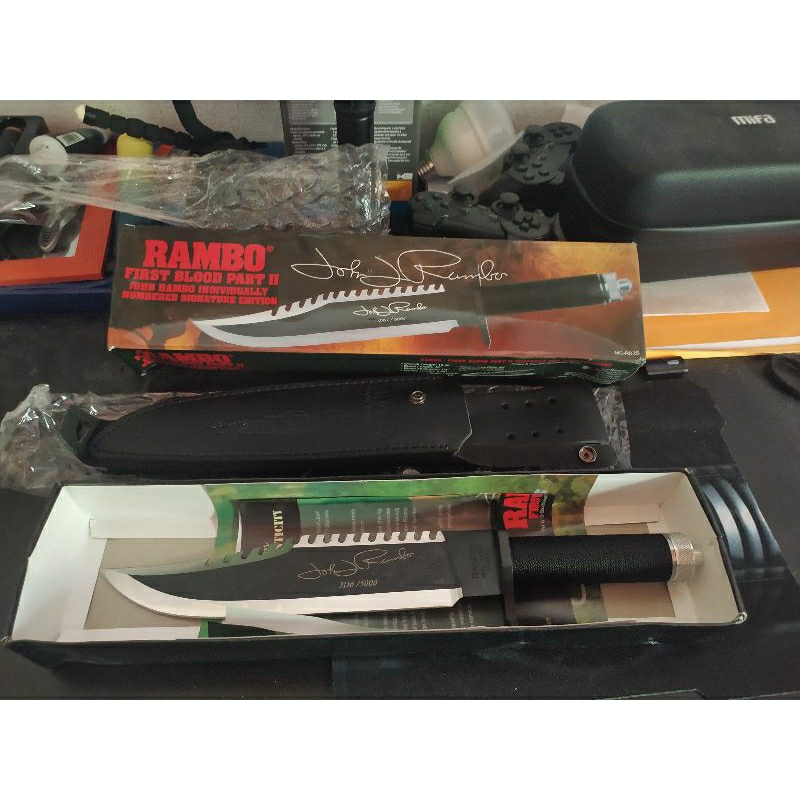 Faca Rambo 2 original com certificado e assinatura | Shopee Brasil