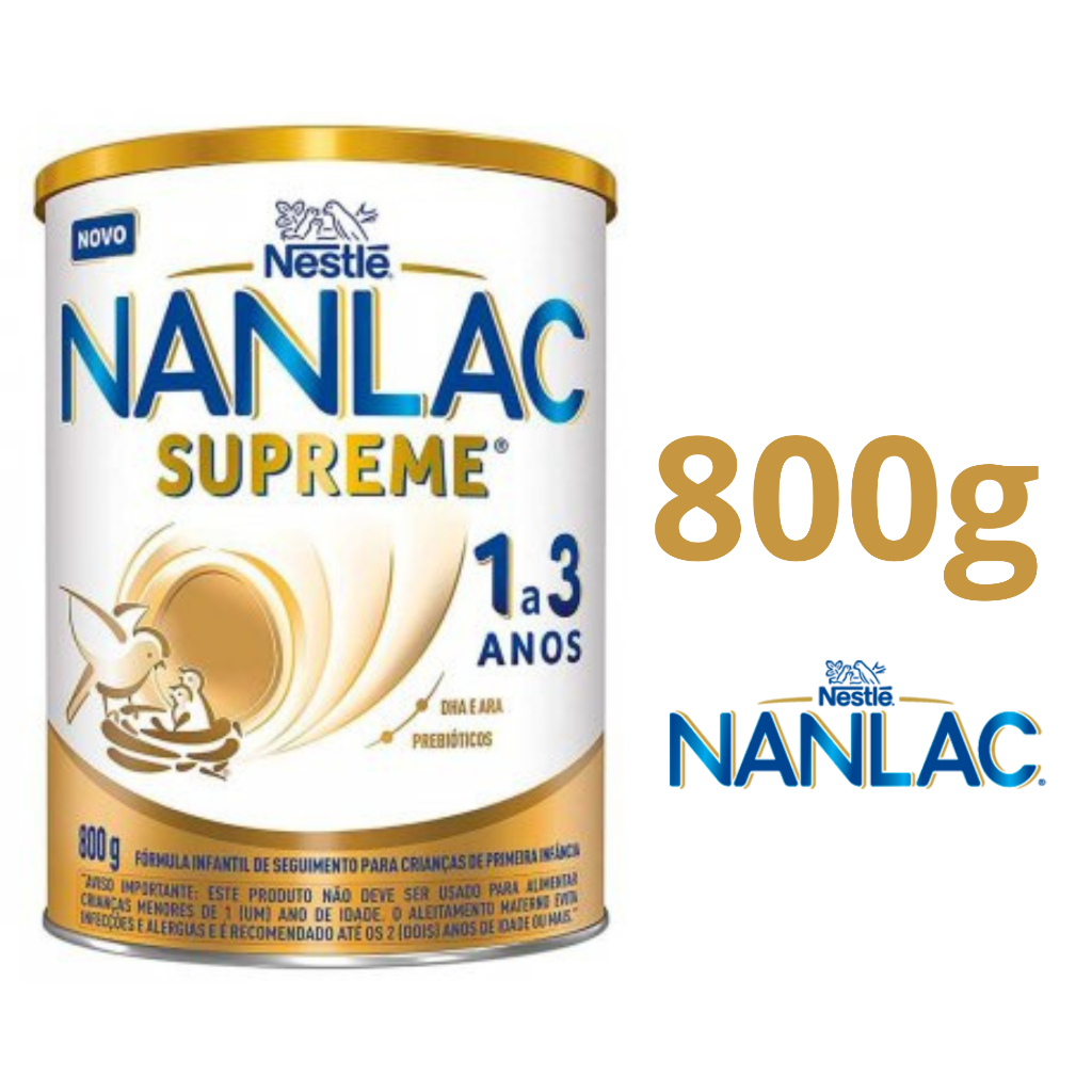 Formula Infantil Nanlac Supreme 1 a 3 anos 800g Nestlê | Shopee Brasil