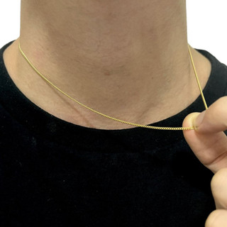 Correntinha Banhada Ouro 18k Curta + Medalha Com Rosas | Shopee Brasil