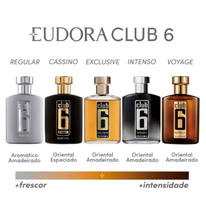 EUDORA Club 6 Exclusive Desodorante Colônia 95ml - Familia Club 6 - Escolha o Seu Preferido ...