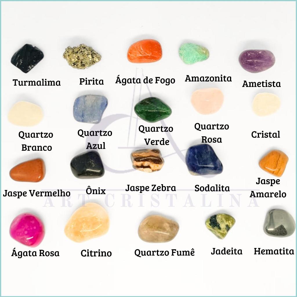 Kit 20 Pedras Naturais Cristais Naturais Rolados Shopee Brasil