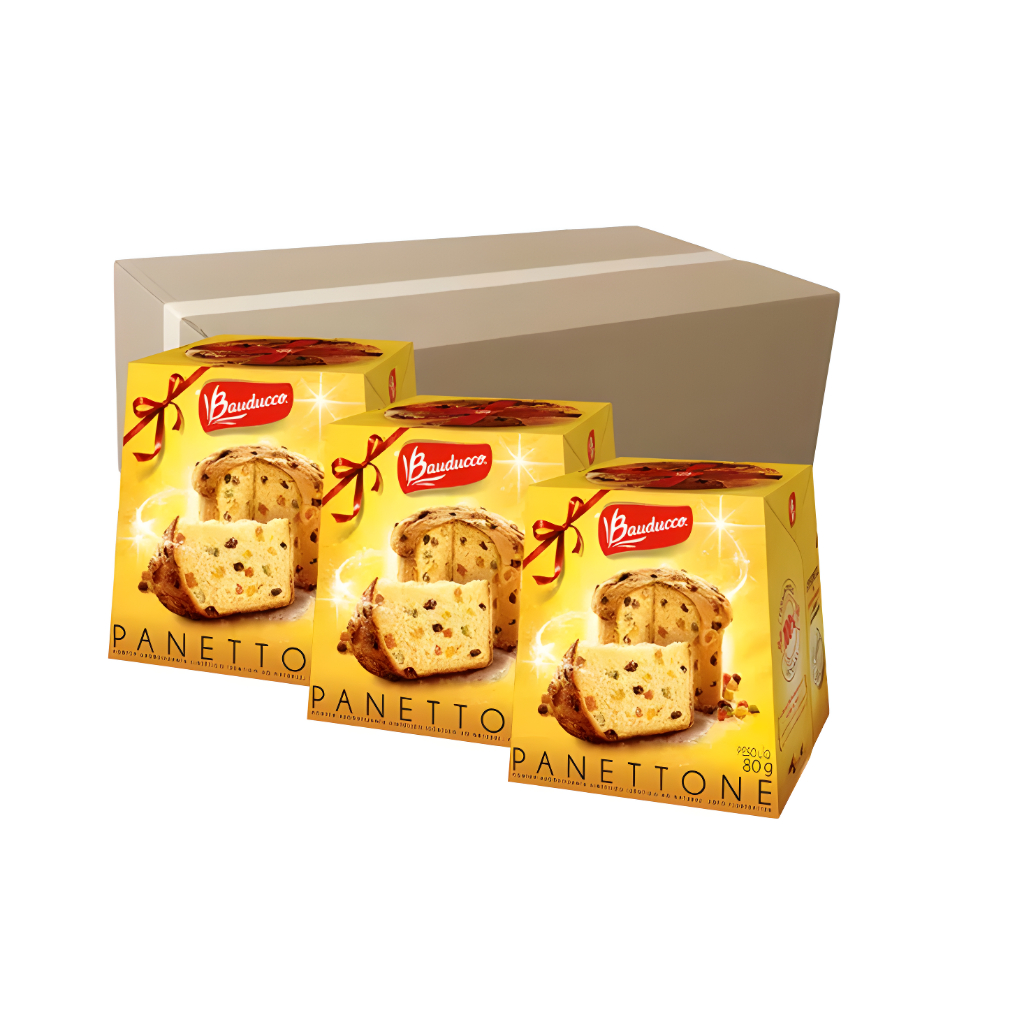 Kit Mini Panetone Bauducco C/48und 80g | Shopee Brasil