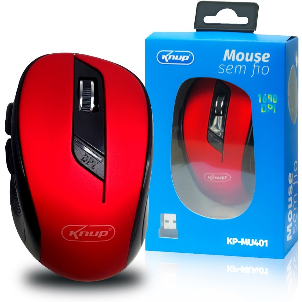 Mouse sem Fio Wireless 2.4Ghz 1600 DPI Receptor Usb KP-MU401 | Shopee ...