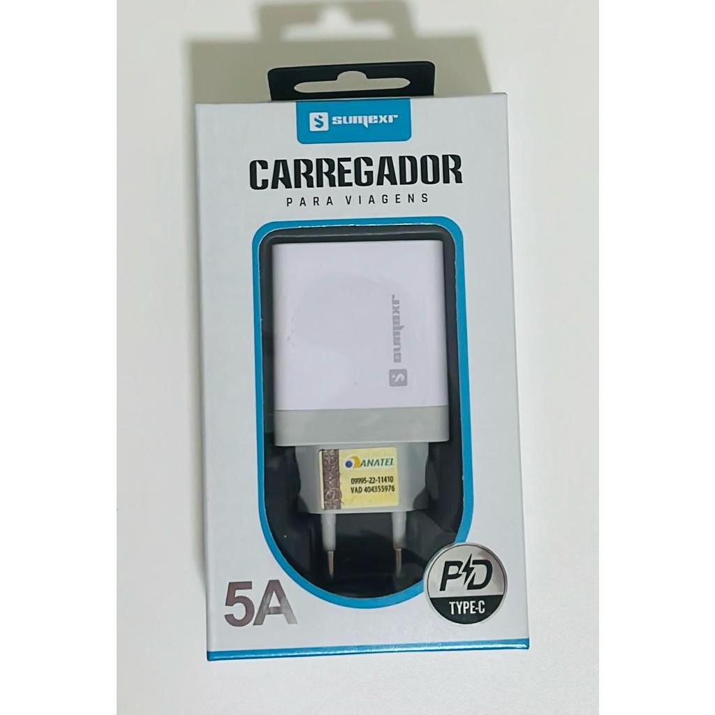 Carregador de Parede com 2 Entradas / Homologado Anatel / Usb e Usb-C ...