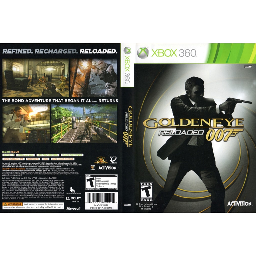 James Bond 007 GoldenEye Reloaded P/ XBOX360 (LTU/LT/JTAG/RGH) | Shopee ...