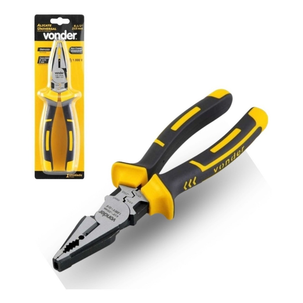 Alicate Universal 8 Pol Isolado 1000v Vonder Profissional | Shopee Brasil
