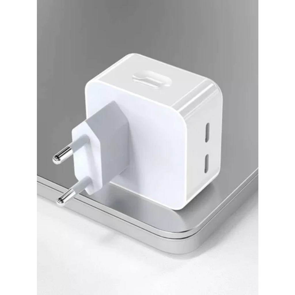 Carregador Completo IPhone 2 Entrada Tipo C 50w Fonte Turbo Lightning ...