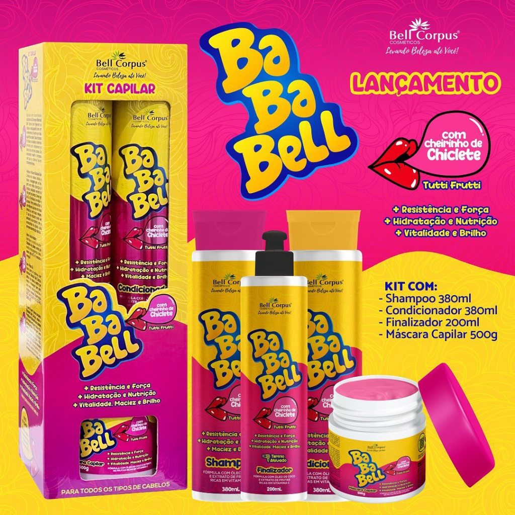 Kit Capilar Bababell Tutti Frutti Bell Corpus com 4 Itens - Shampoo + Condicionador + Máscara ...