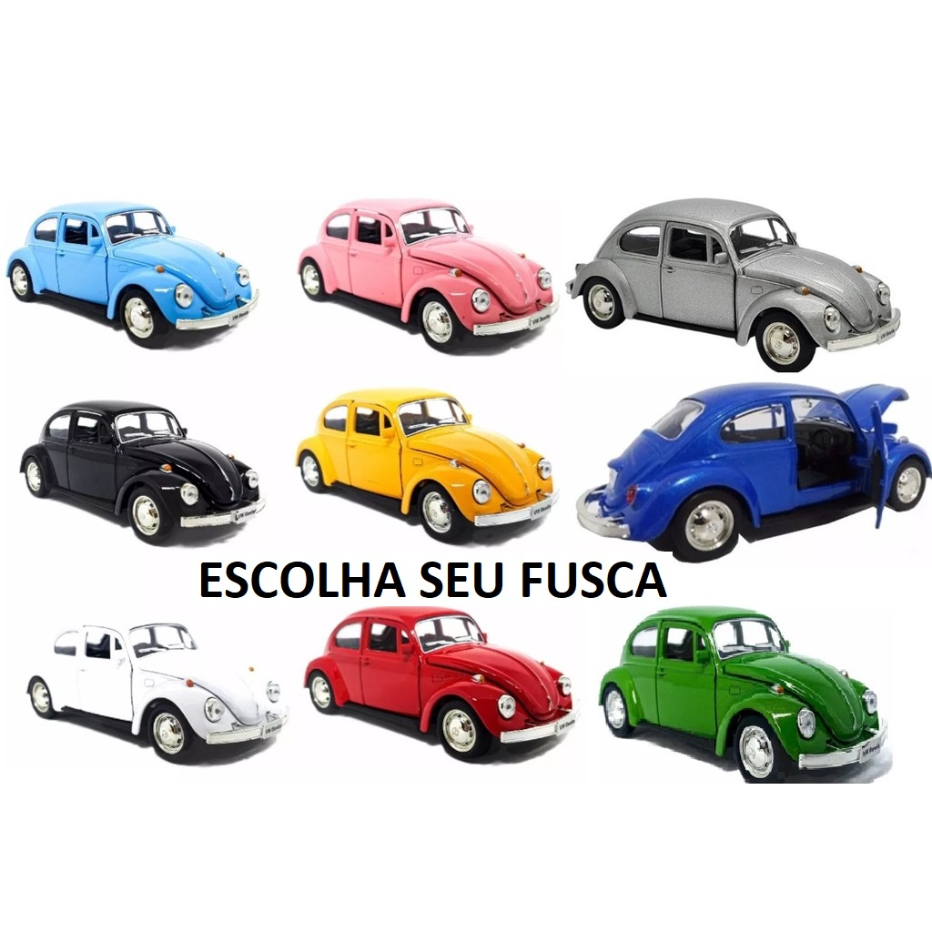 Miniatura fusca em metal abre as portas - varias cores - escala: 1:32 ...