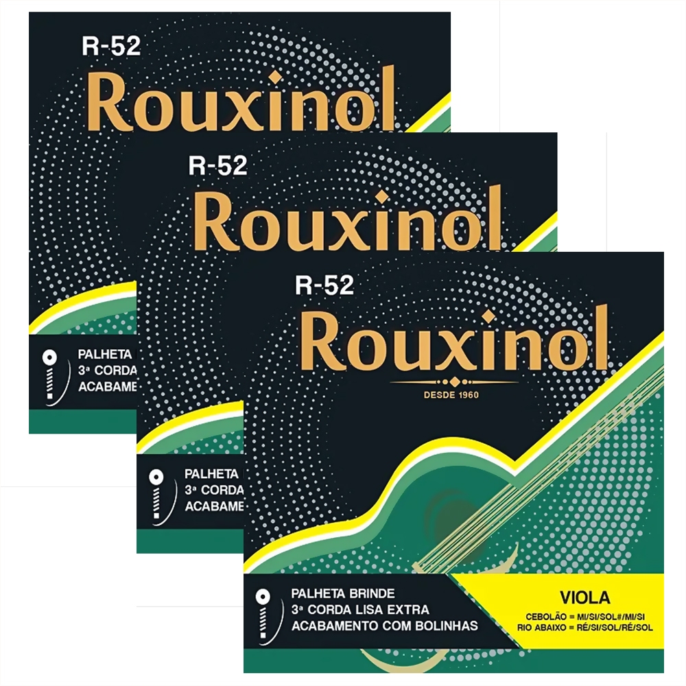 Kit Com 03 Cordas Aco Rouxinol Para Viola Rio Abaixo G# Extra | Shopee ...