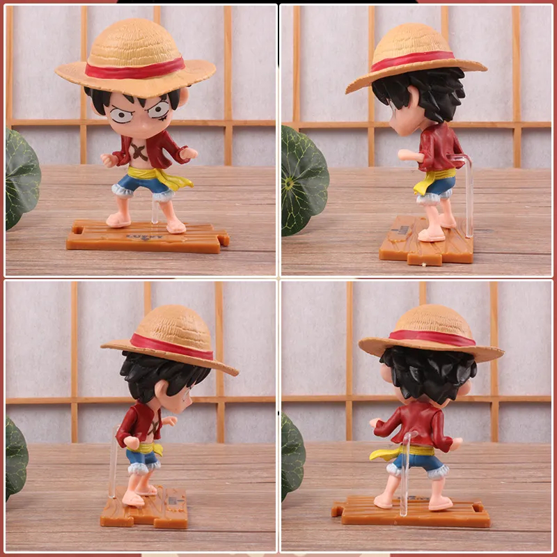 Mini Figura de Ação One Piece Action Figure Luffy Zoro Sanji Nami Brook ...