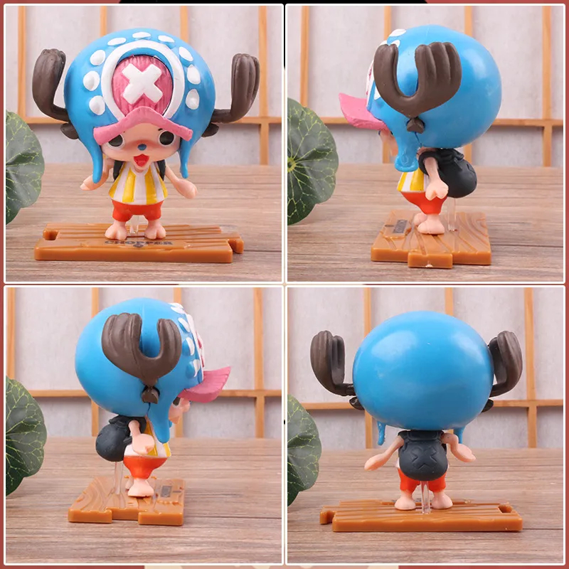 Mini Figura de Ação One Piece Action Figure Luffy Zoro Sanji Nami Brook ...