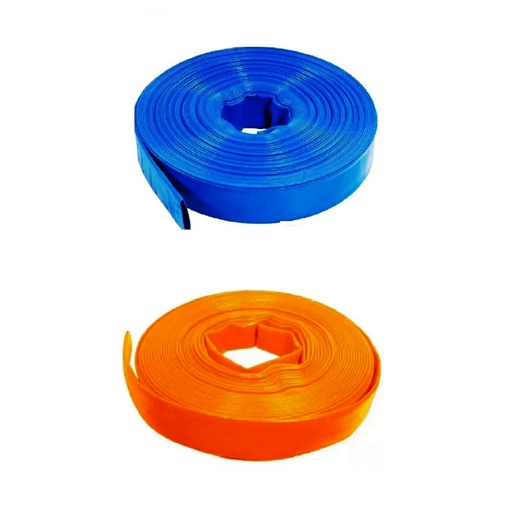 Mangueira Drenagem Flat Chata Azul 1.1/2 Polegada 10 Metros | Shopee Brasil