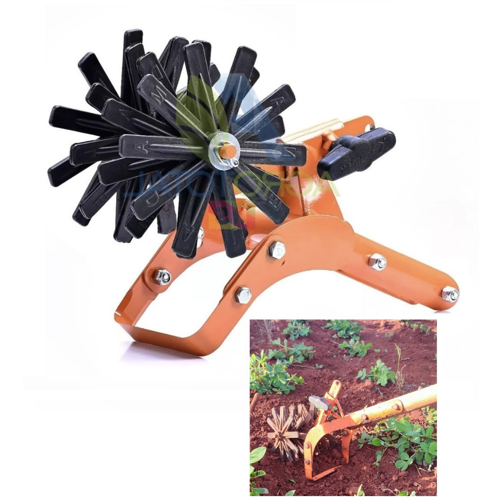 Enxada Madalena 9,5cm Capinar Verduras Horta Enchada com Rotores ...