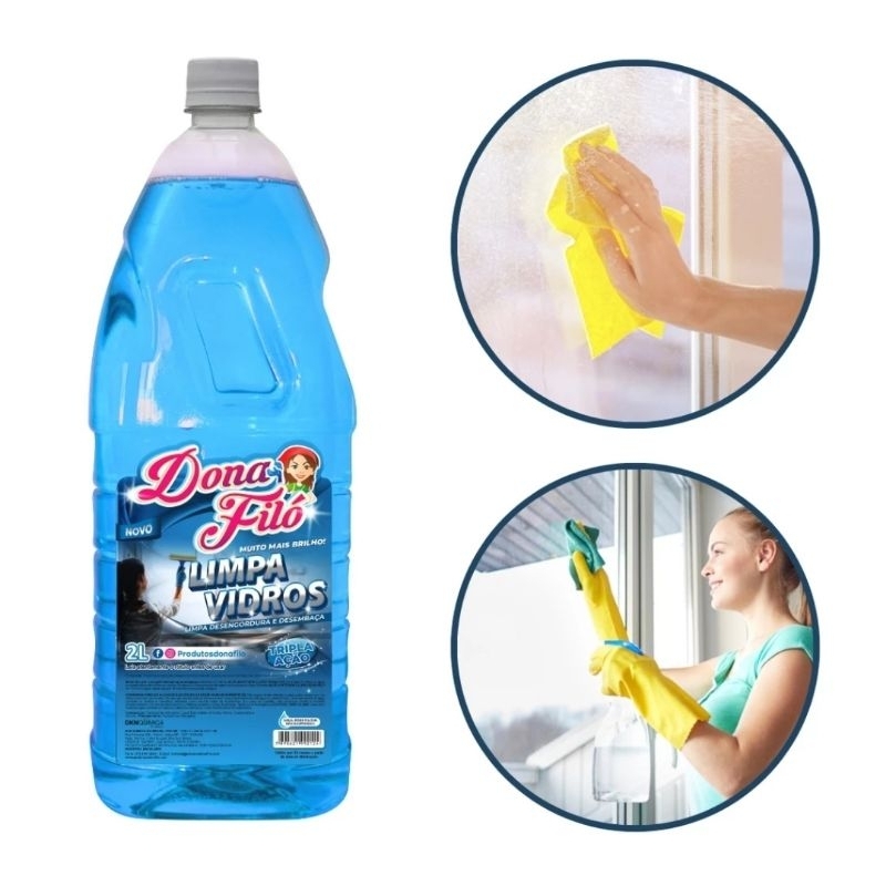 Limpa Vidros 2 litros Dona filo | Shopee Brasil