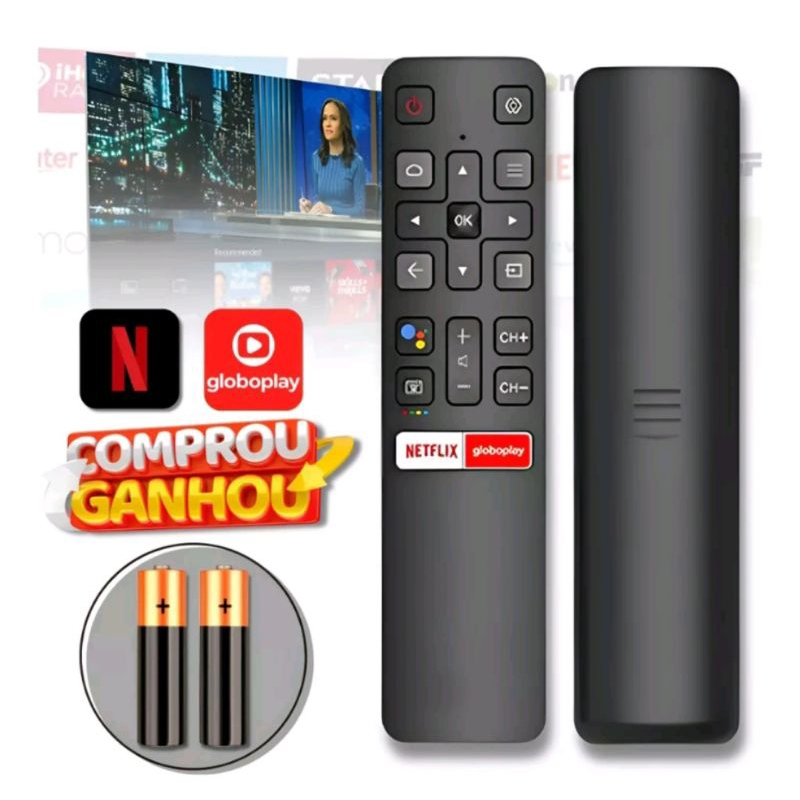 CONTROLE TCL SMART TV NETFLIX E GLOBPLAY 4K | Shopee Brasil