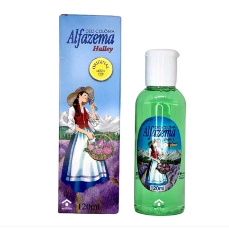 PERFUME ALFAZEMA DEO COLÔNIA 120ML ORIGINAL MARCA HALLEY. | Shopee Brasil
