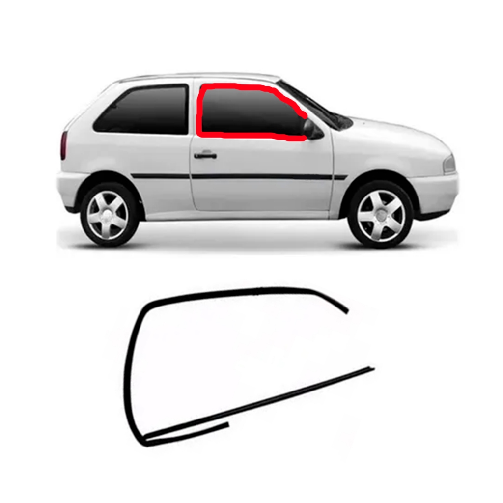 Canaleta do Vidro com Pestana Externa Acoplada Gol Bola G2 95 96 97 98 99 2 Portas LD | Shopee ...