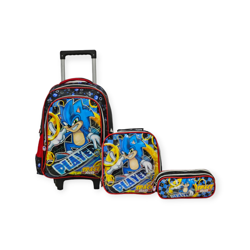 Kit Mochila De Carrinho Escolar SpaceBoard Tam Grande Menino | Shopee Brasil