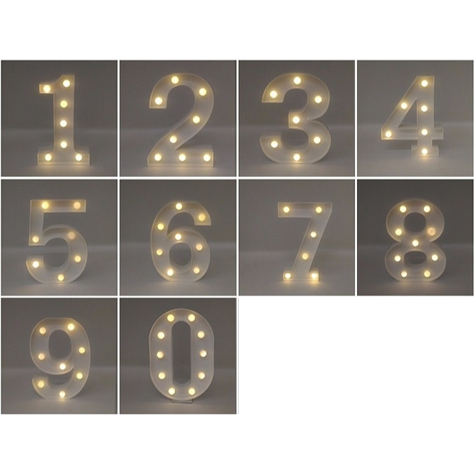 luminária decorativa numero LED 3d aproximada 22cm | Shopee Brasil