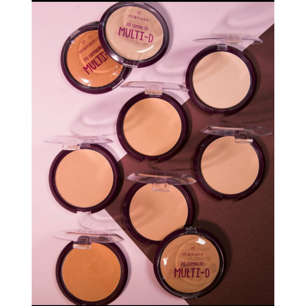 Pó Compacto Multi-D Cores Medias Mia Make Micronizado - Efeito ...