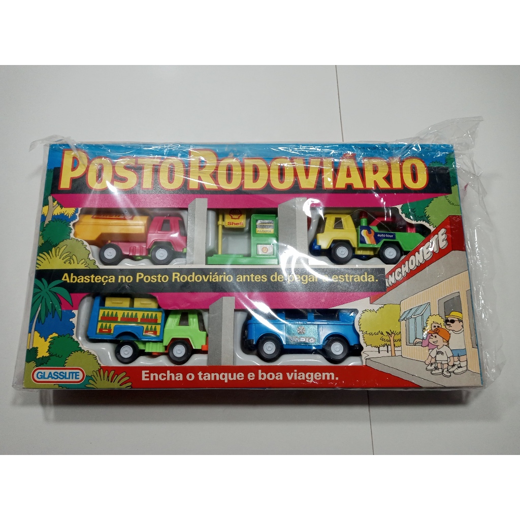 Brinquedo Posto Rodoviário Glasslite Kombi Varig Shell Pepsi Anos 80 ...