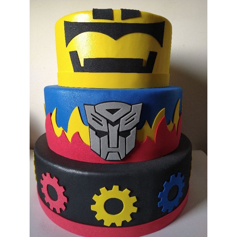 Bolo fake decorativo Transformers | Shopee Brasil